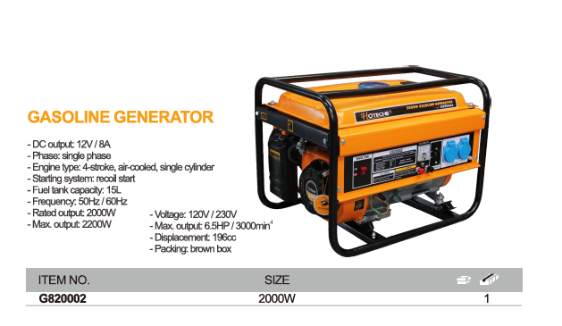 GASOLINE GENERATOR - Buy GASOLINE GENERATOR Product on Ningbo Hoteche ...